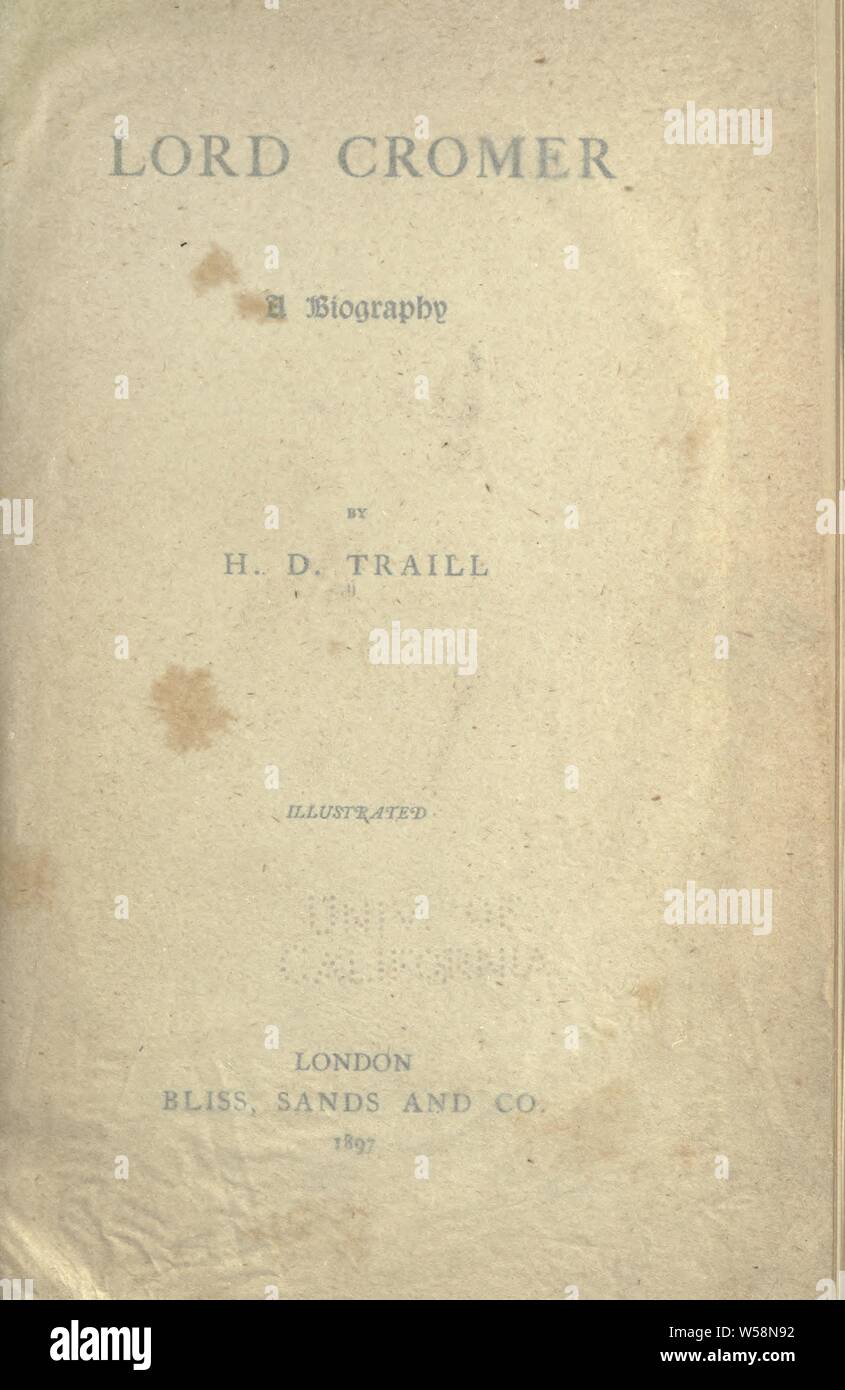 Lord cromer hi-res stock photography and images - Alamy