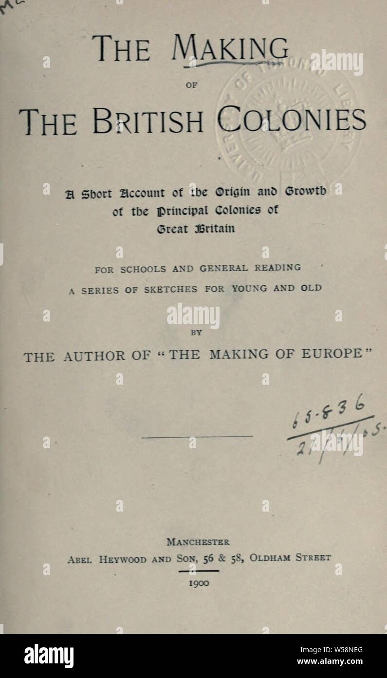 Principal colonies hi-res stock photography and images - Alamy