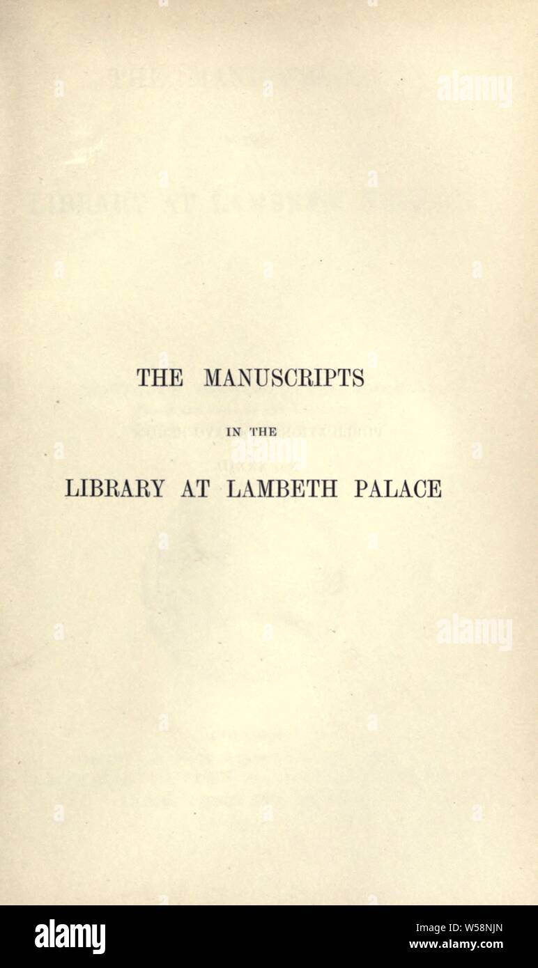 Lambeth palace library hi-res stock photography and images - Alamy