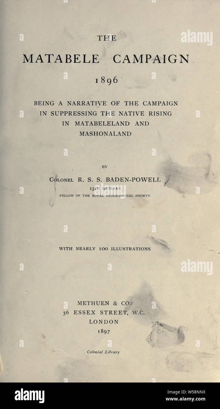 Matabele campaign hi-res stock photography and images - Alamy