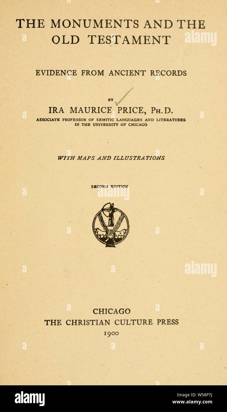 The monuments and the Old Testament : evidence from ancient records ...