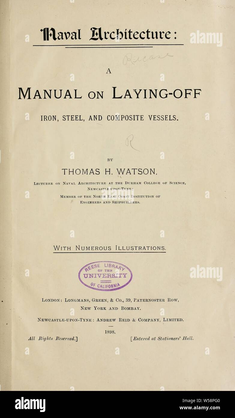 Thomas henry watson hi-res stock photography and images - Alamy