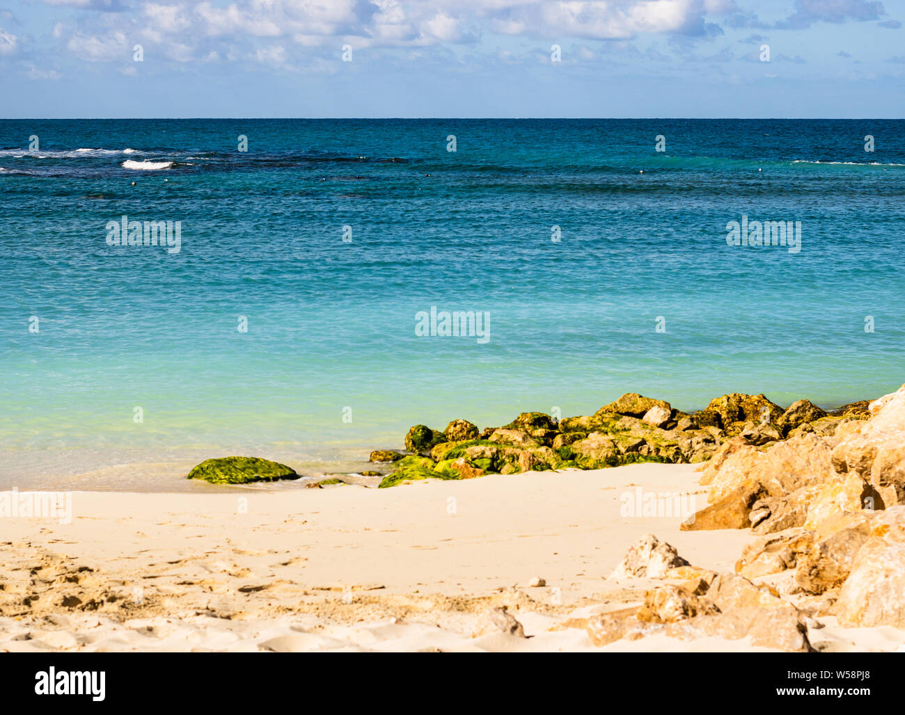 Idyllic beach in Labadee Island, Haiti. Exotic wild tropical beach with ...