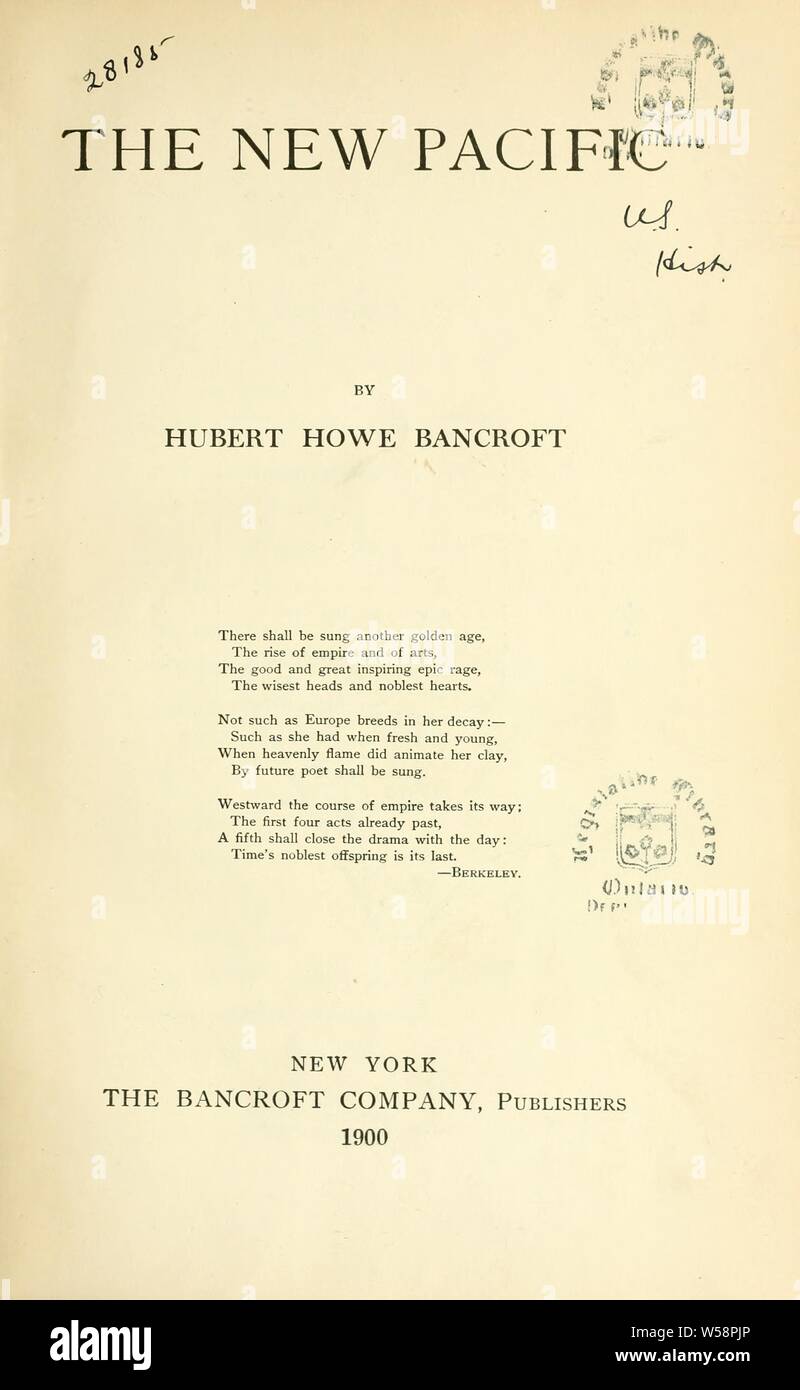The new Pacific : Bancroft, Hubert Howe, 1832-1918 Stock Photo - Alamy