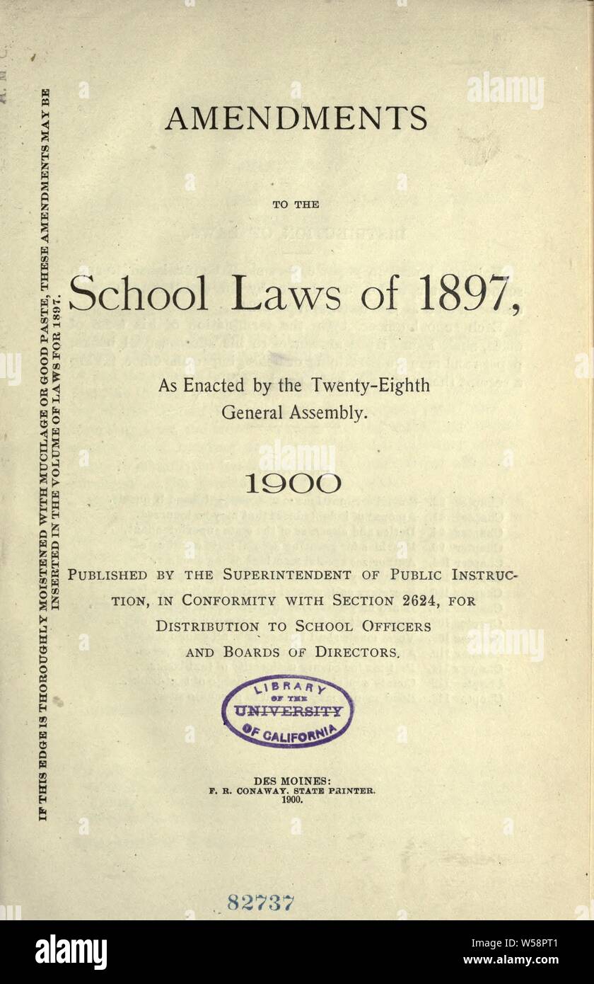 School laws of Iowa : from the code : with notes, forms and decisions ...