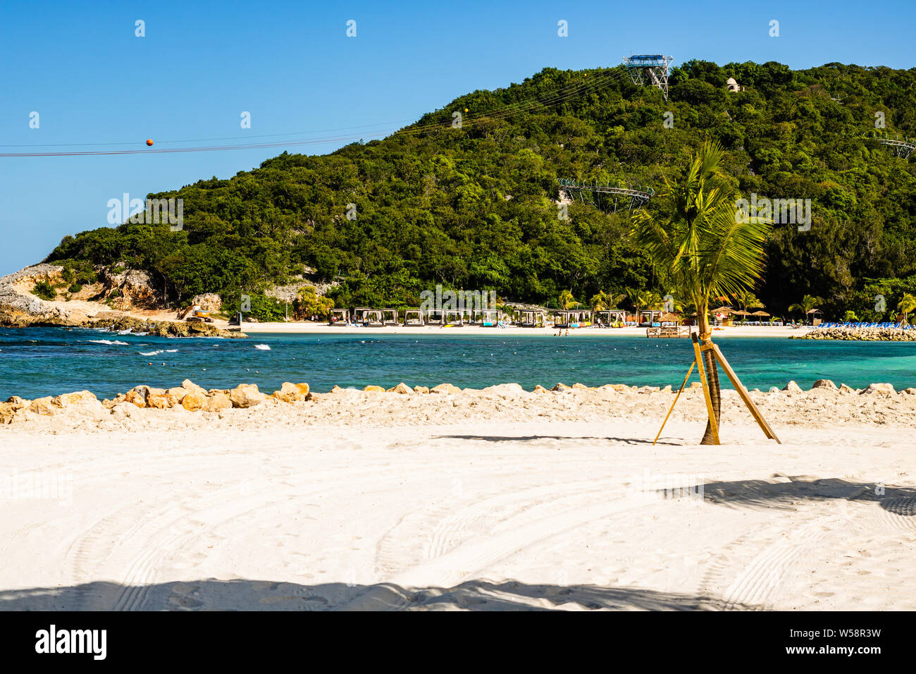 Idyllic beach in Labadee Island, Haiti. Exotic wild tropical beach with ...