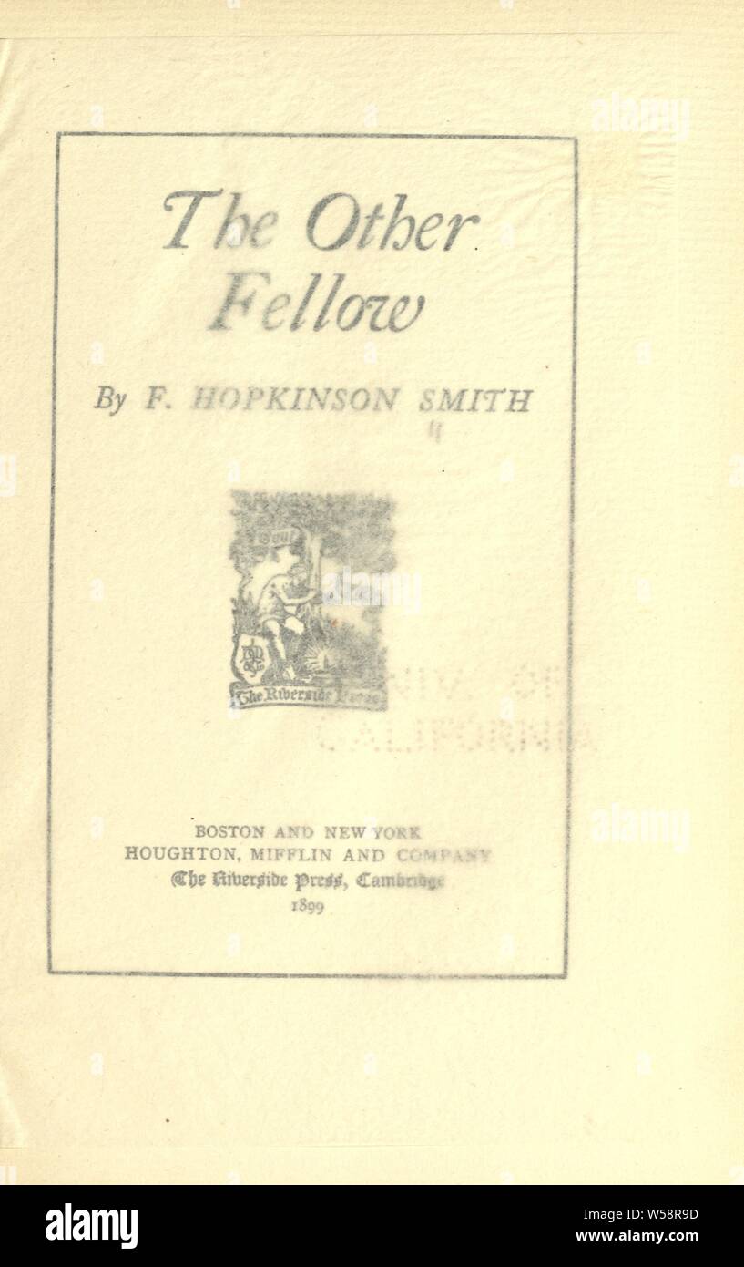 F hopkinson smith hi-res stock photography and images - Alamy