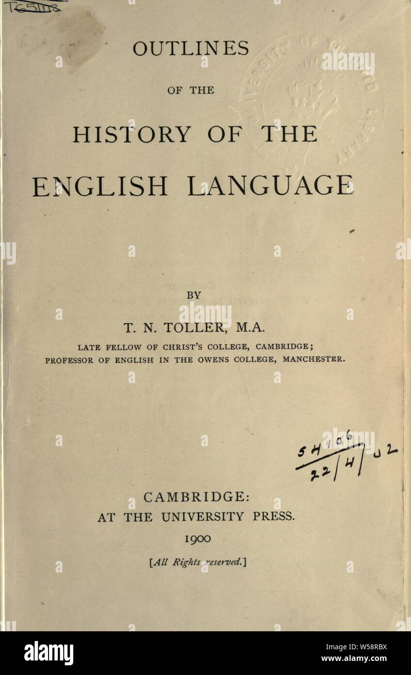 English language title hi-res stock photography and images - Alamy