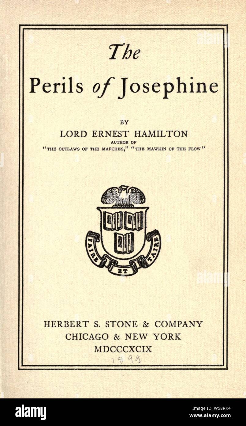 The perils of Josephine : Hamilton, Ernest, Lord, 1858-1939 Stock Photo ...