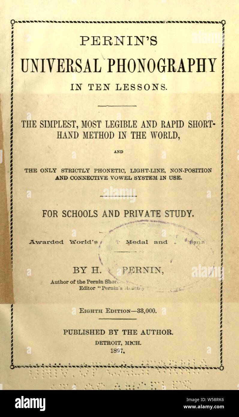 Pernins universal phonography hi-res stock photography and images - Alamy