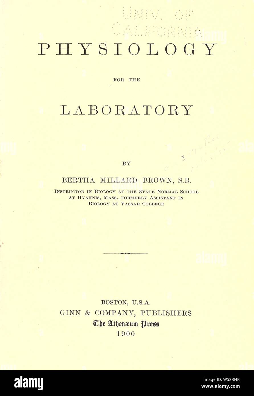 Laboratory title page hi-res stock photography and images - Alamy