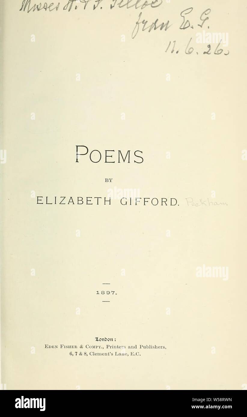 Elizabeth gifford hi-res stock photography and images - Alamy