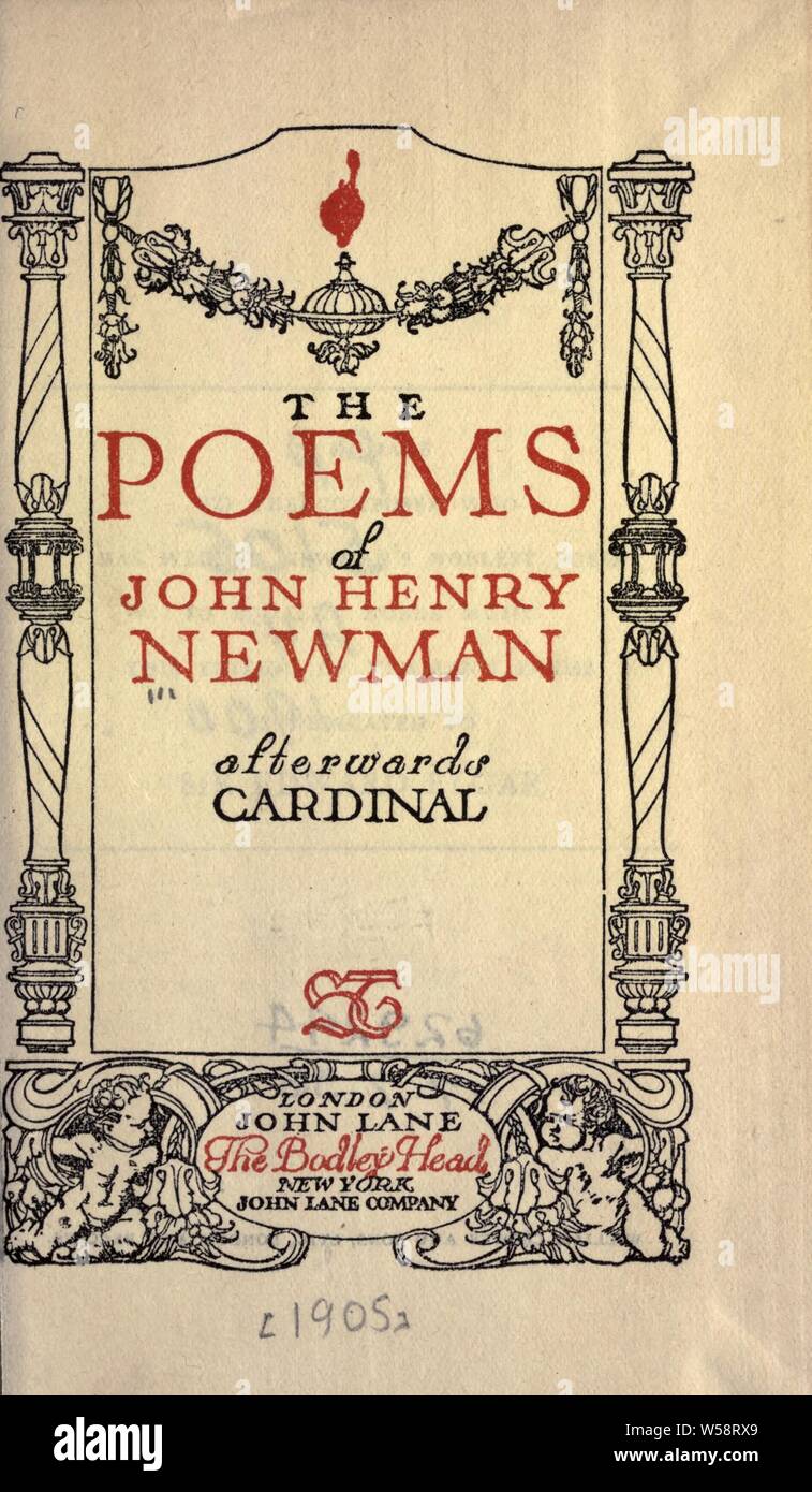 Poems : Newman, John Henry, 1801-1890 Stock Photo - Alamy