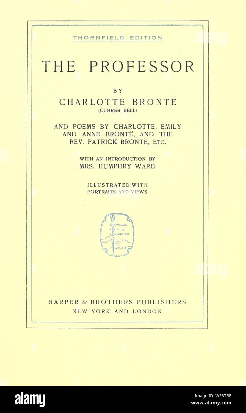 The professor by charlotte bronte hi-res stock photography and images ...