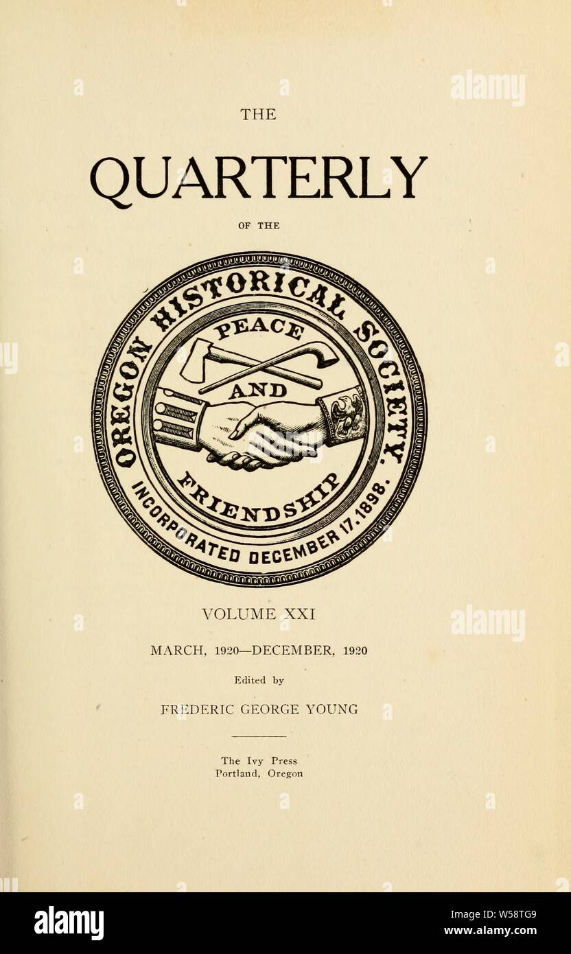 The Quarterly of the Oregon Historical Society : Oregon Historical ...