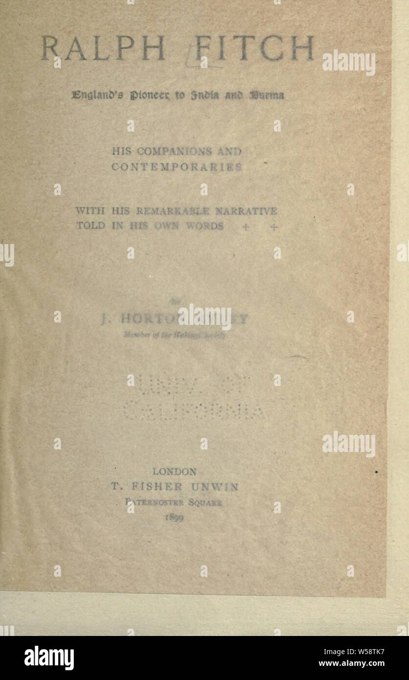 Ralph fitch hi-res stock photography and images - Alamy