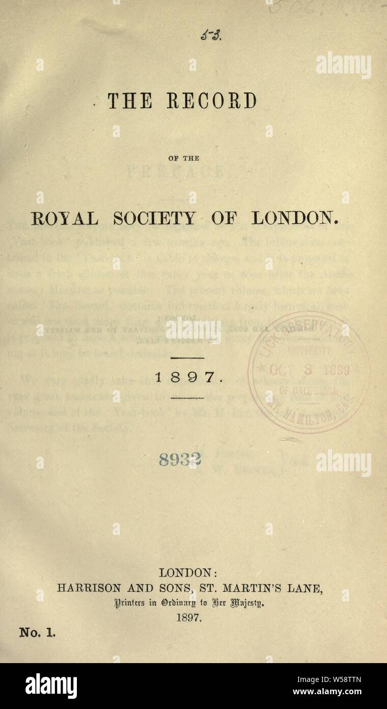 1897 london hi-res stock photography and images - Alamy