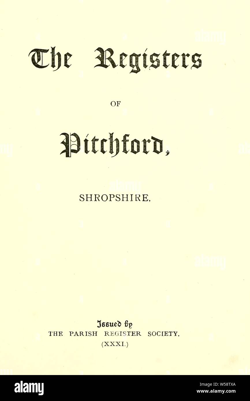 Pitchford hi-res stock photography and images - Alamy