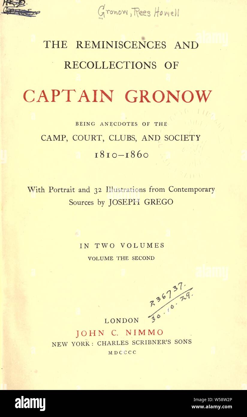 Captain gronow hi-res stock photography and images - Alamy