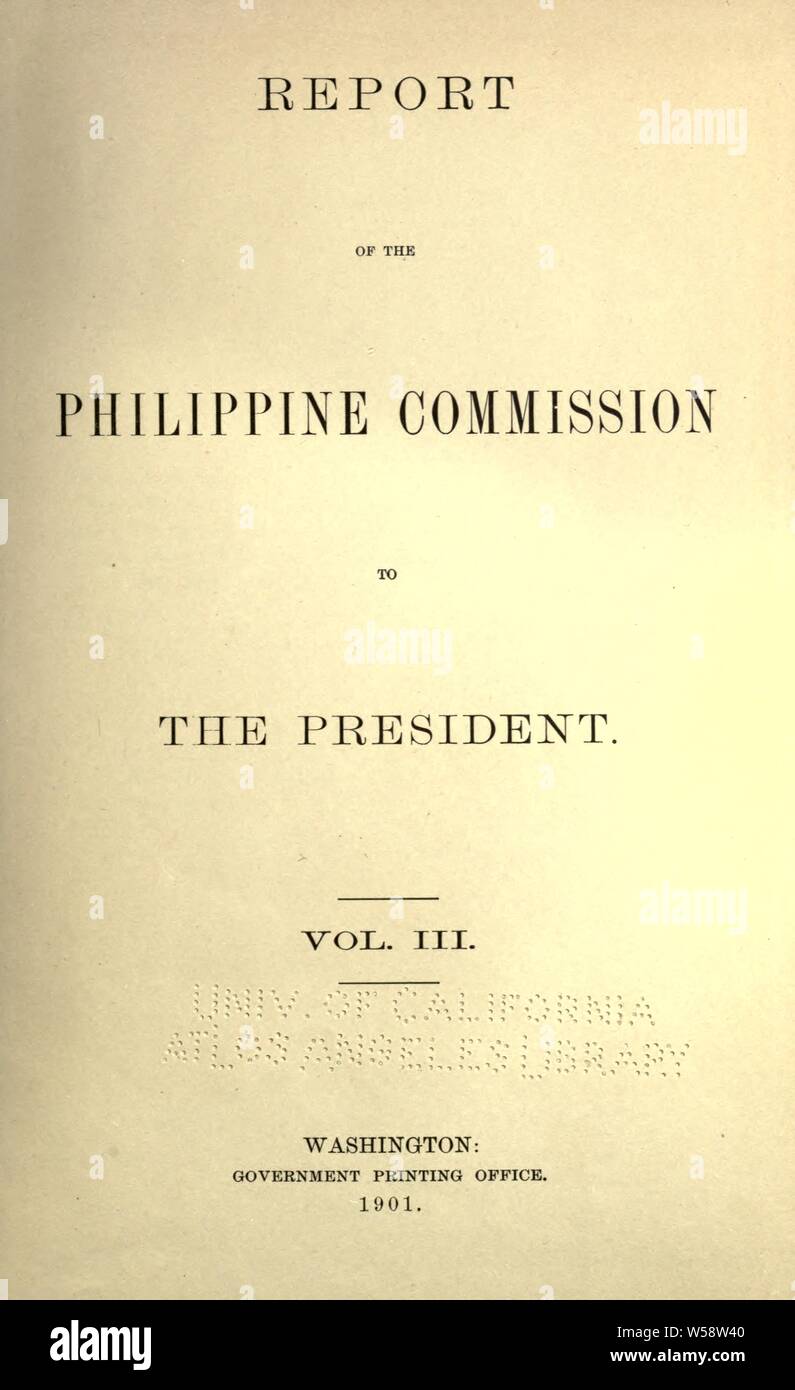 Philippine commission hi-res stock photography and images - Alamy