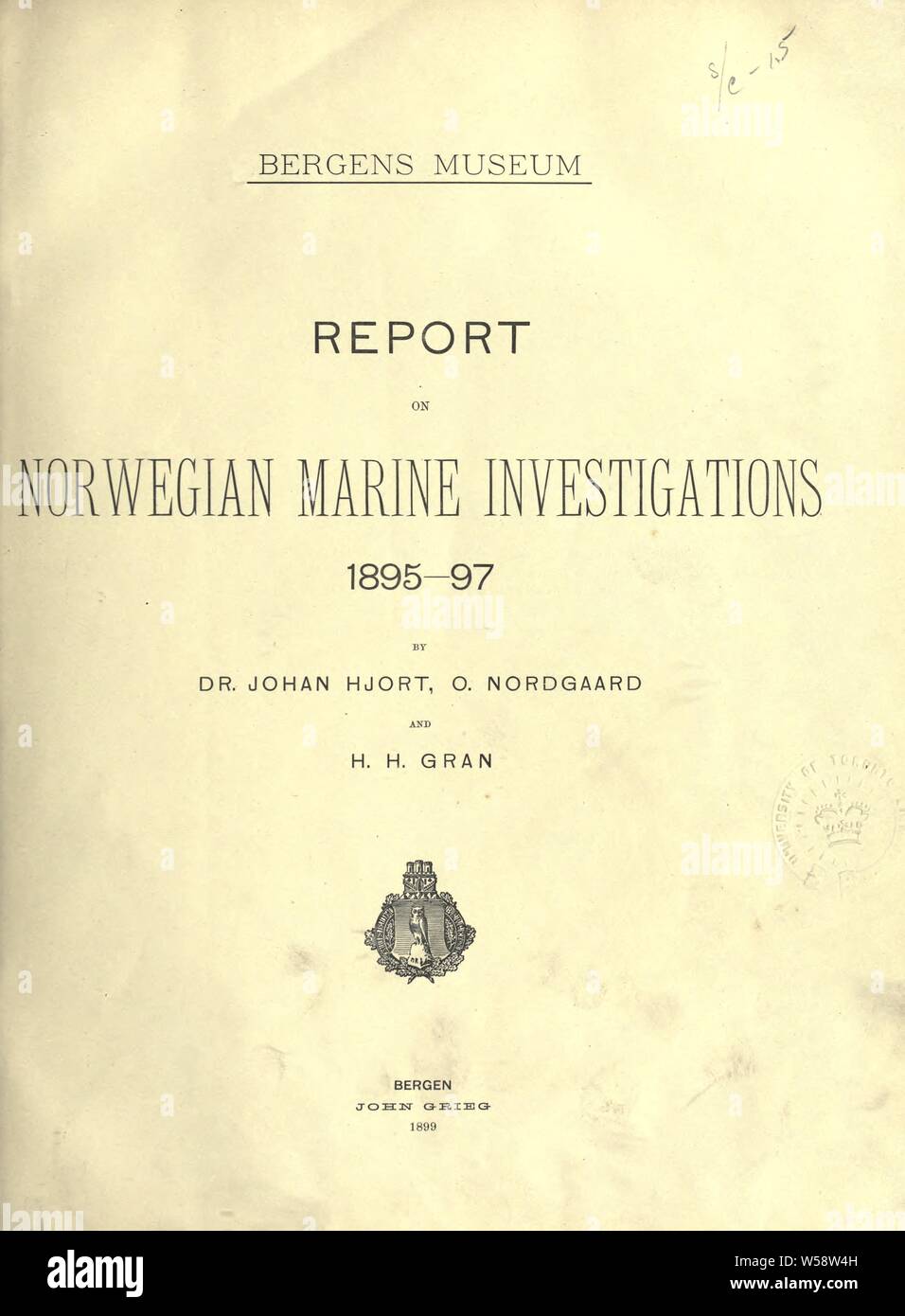 Johan Hjort High Resolution Stock Photography and Images - Alamy