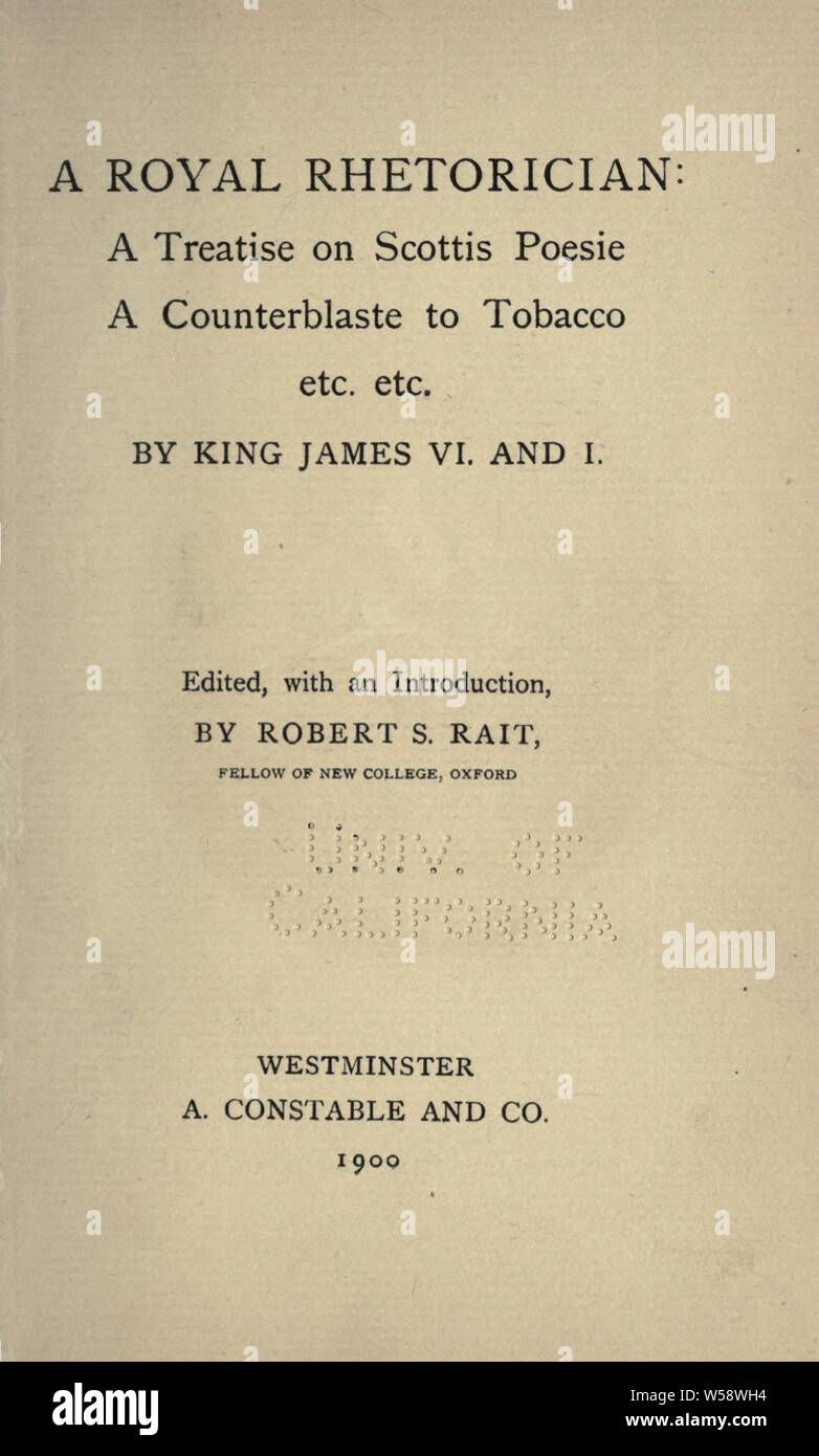 Counterblaste to tobacco hi-res stock photography and images - Alamy