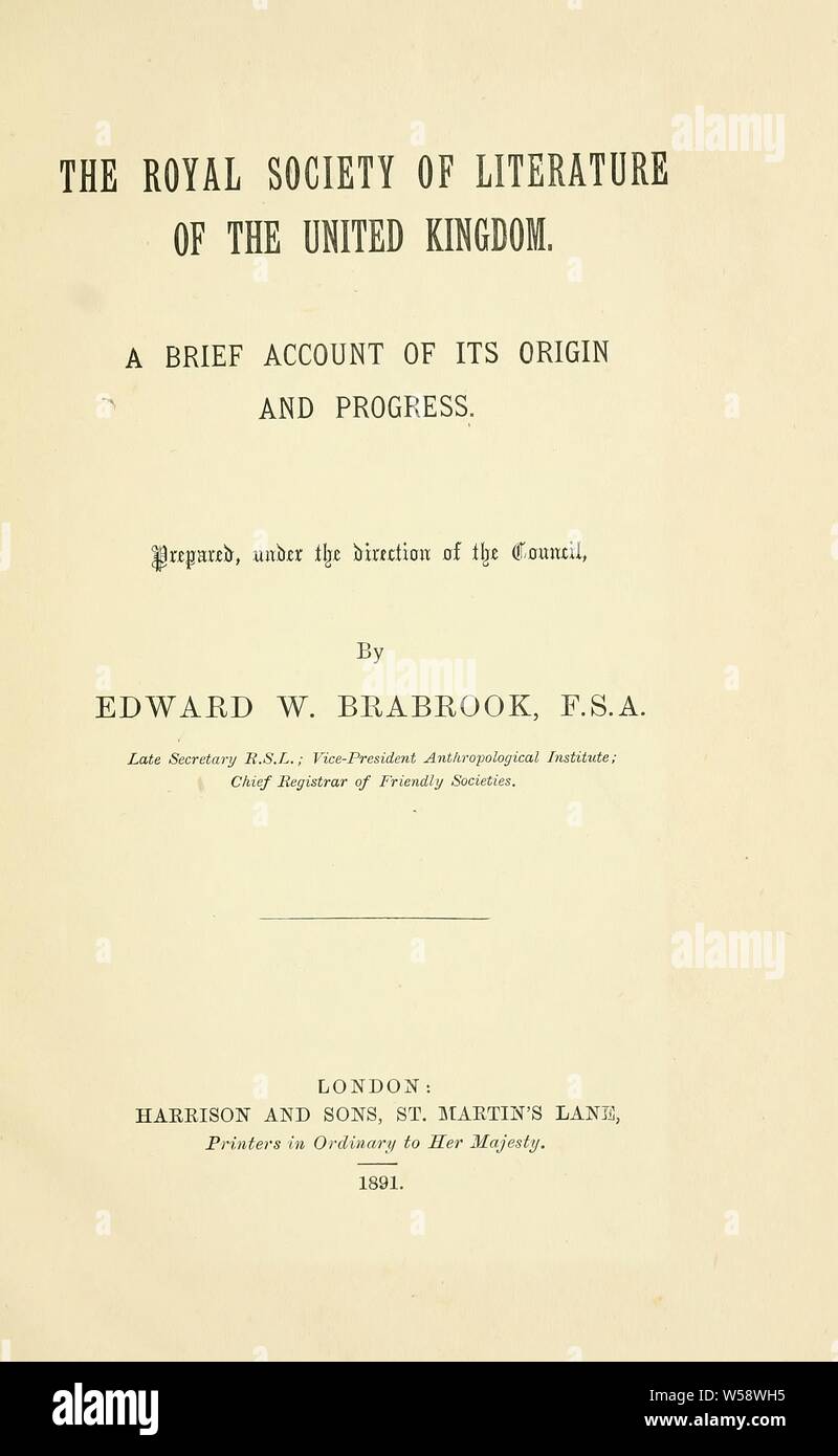 Royal society literature hi-res stock photography and images - Alamy