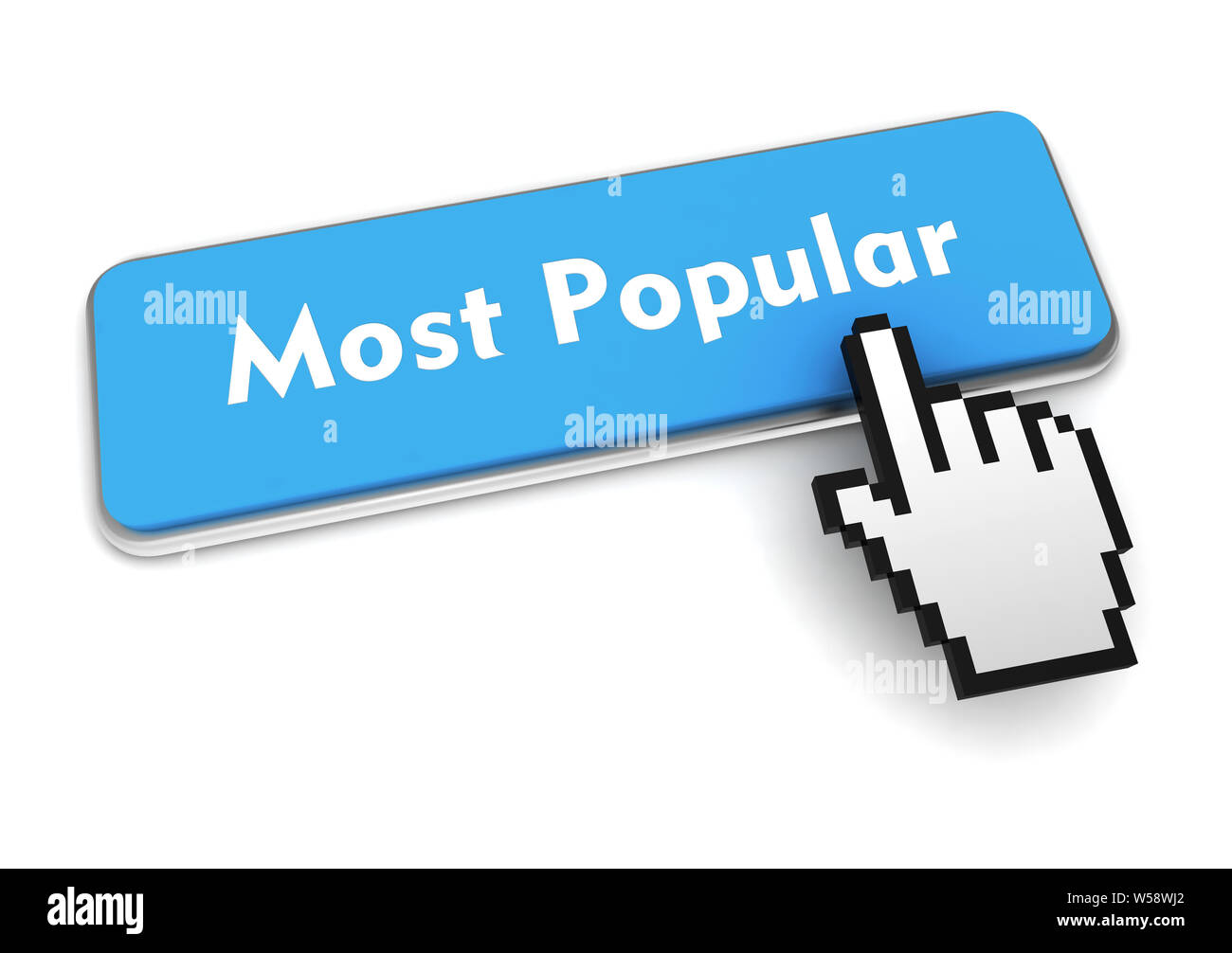 most popular push button concept 3d illustration isolated Stock Photo ...