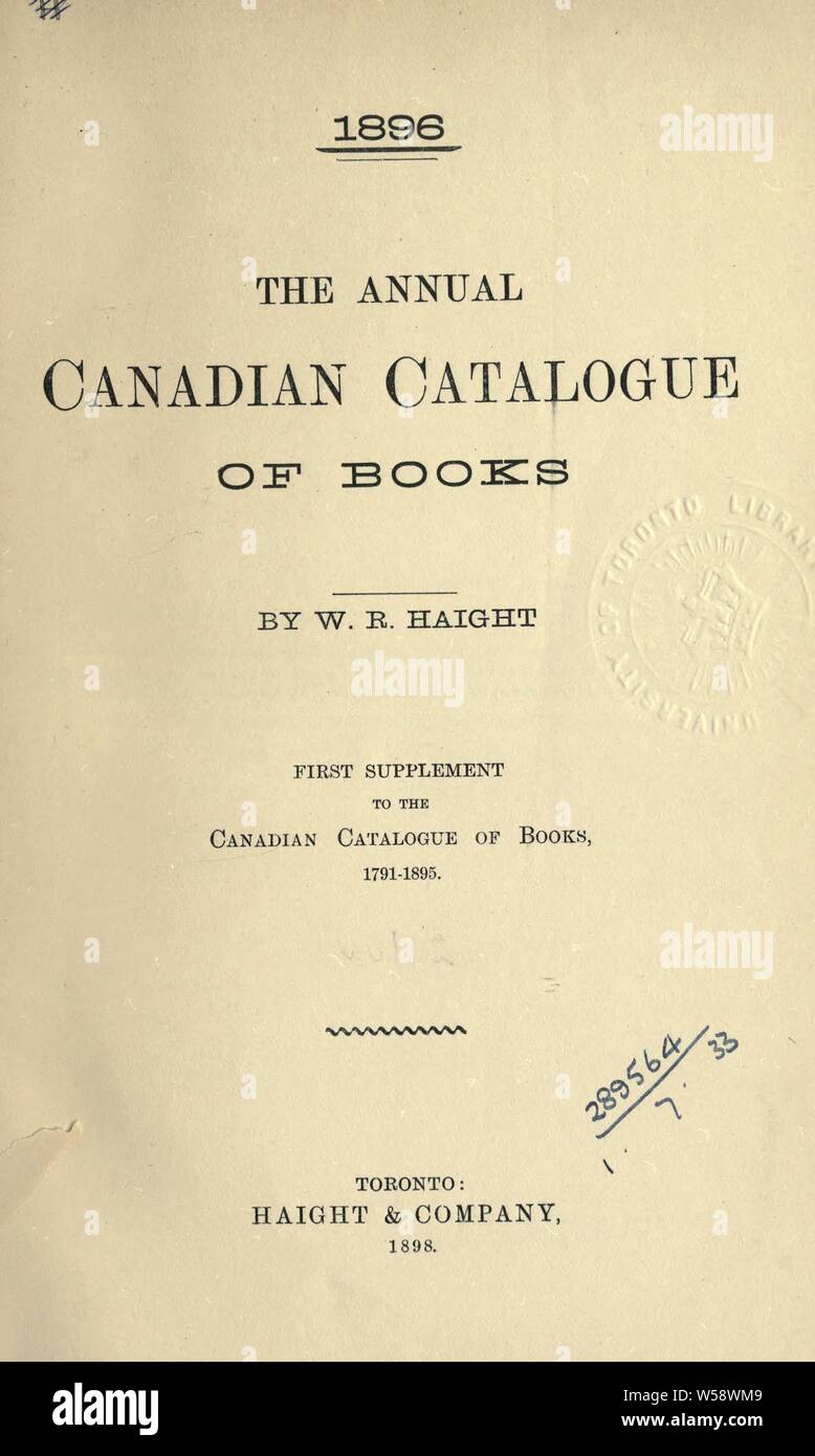 Annual canadian catalogue hi-res stock photography and images - Alamy