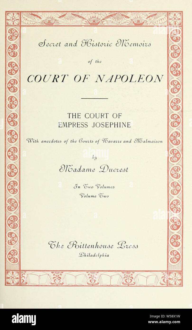 Napoleon and his court hi-res stock photography and images - Alamy