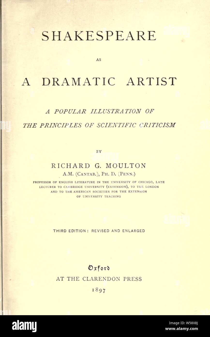 Shakespeare as a dramatic artist, a popular illustration of the ...