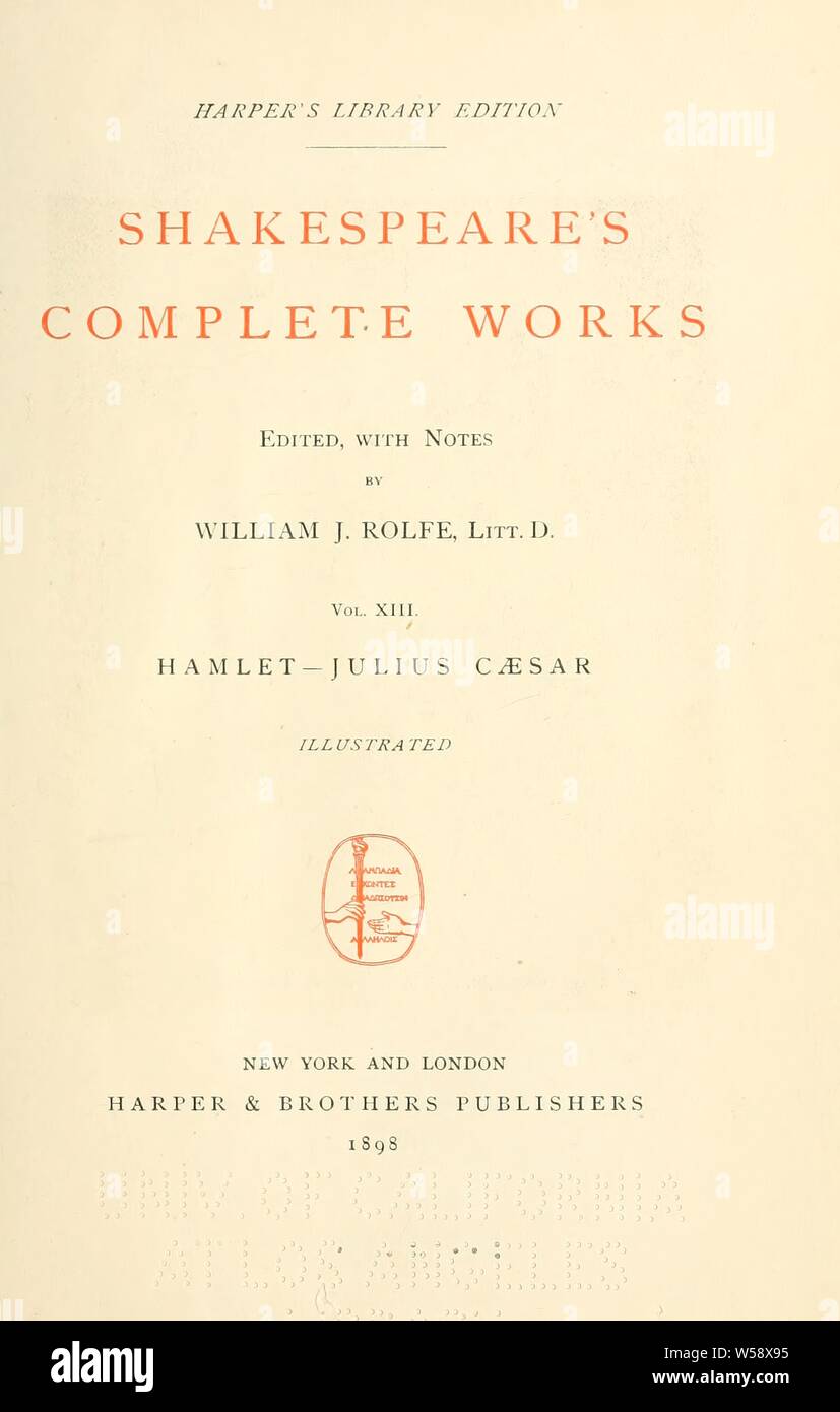 Shakespeares complete works hi-res stock photography and images - Alamy