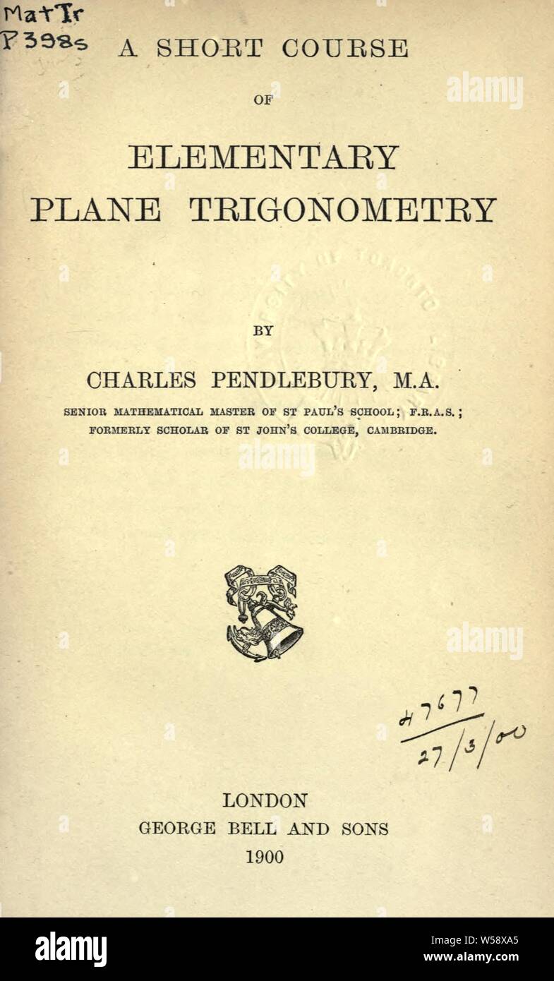 Plane trigonometry hi-res stock photography and images - Alamy