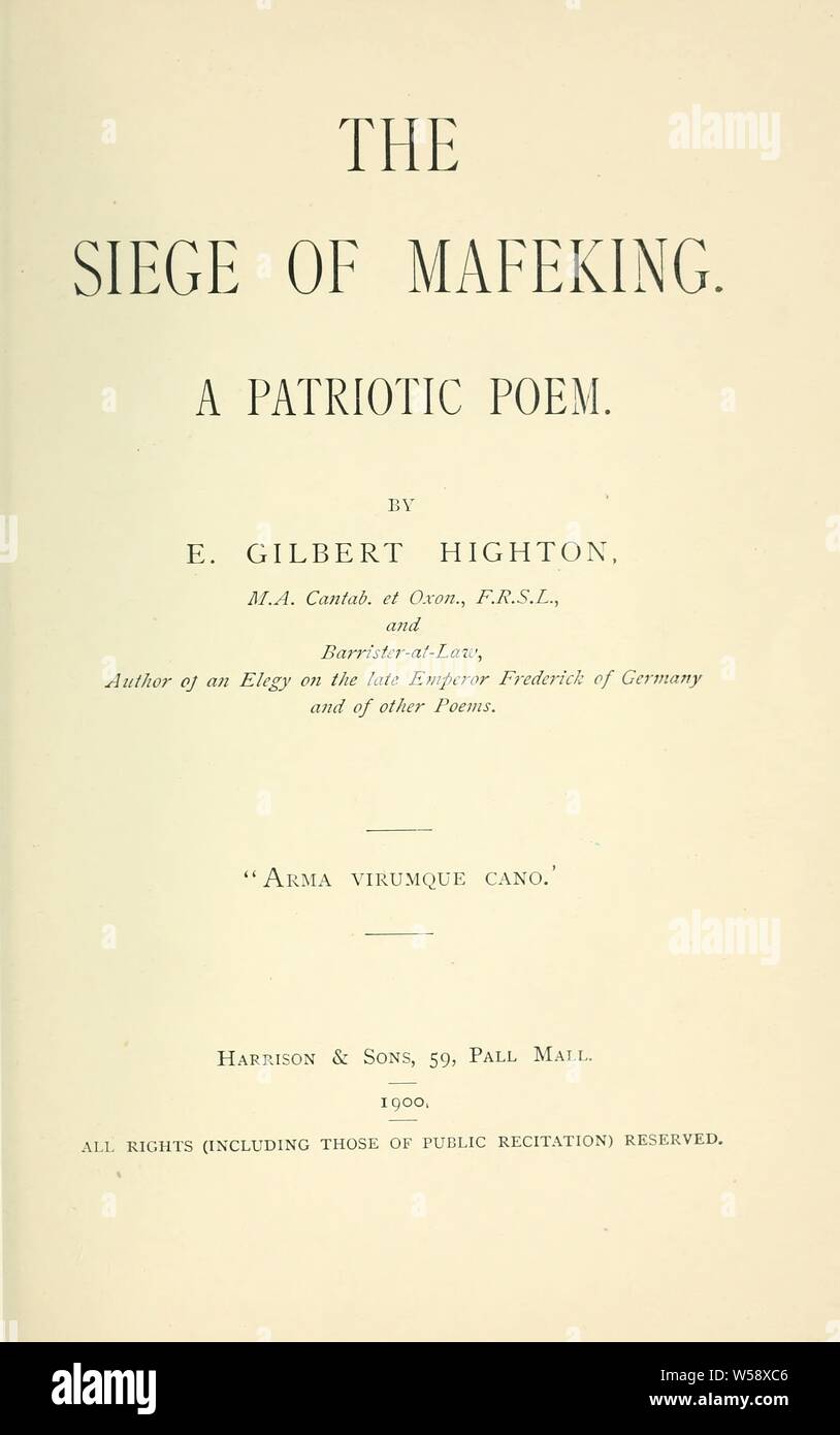 Mafeking hi-res stock photography and images - Alamy