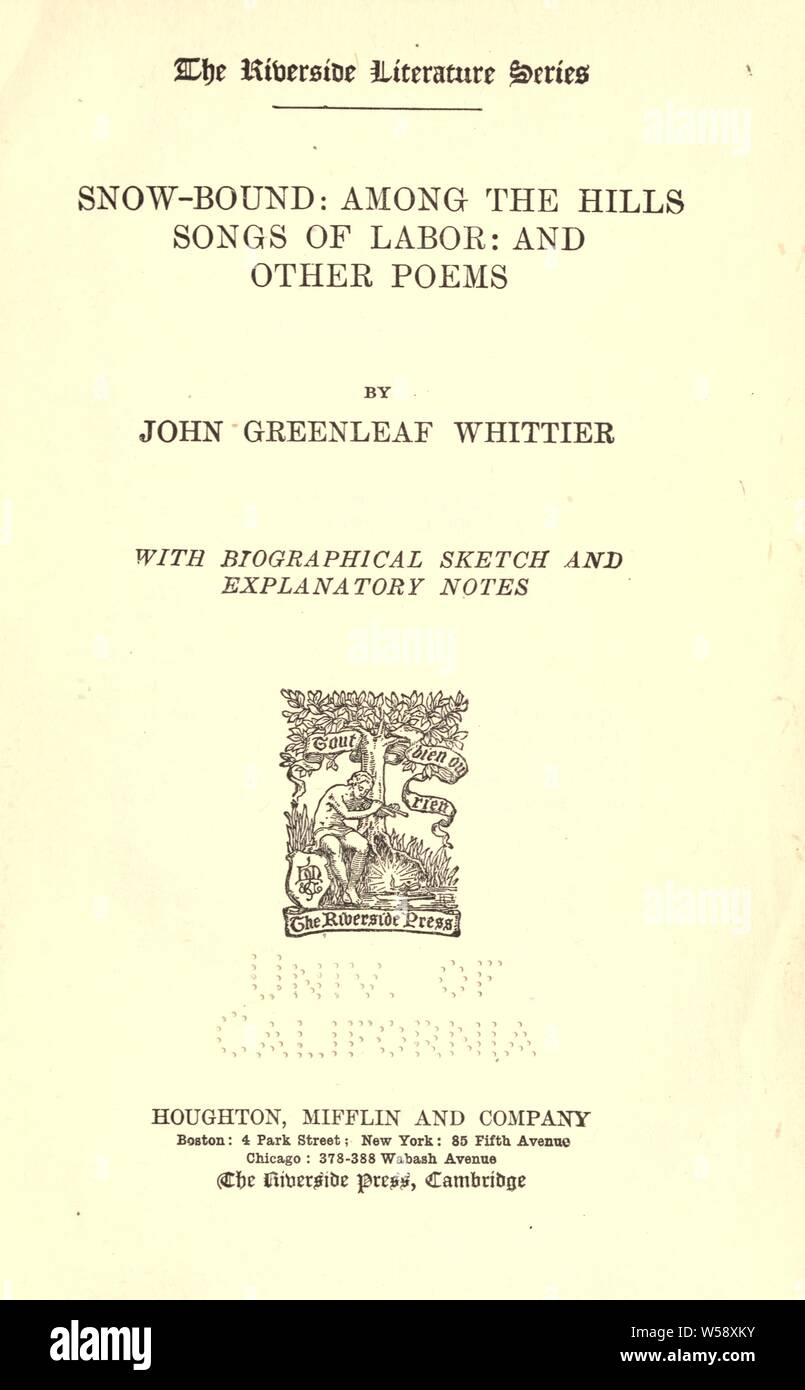 John greenleaf whittier hi-res stock photography and images - Alamy