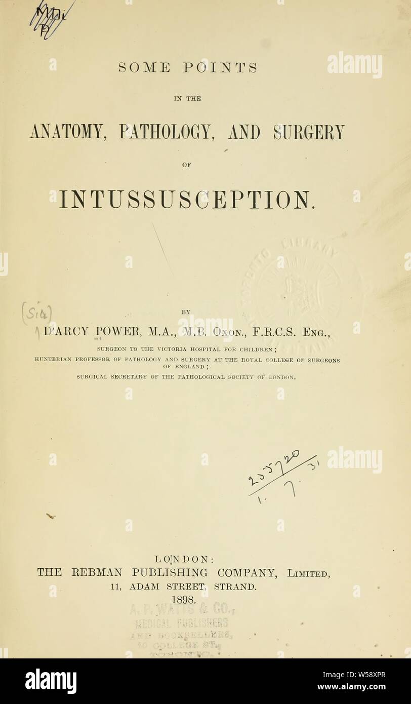 Some points in the anatomy, pathology, and surgery of intussusception ...