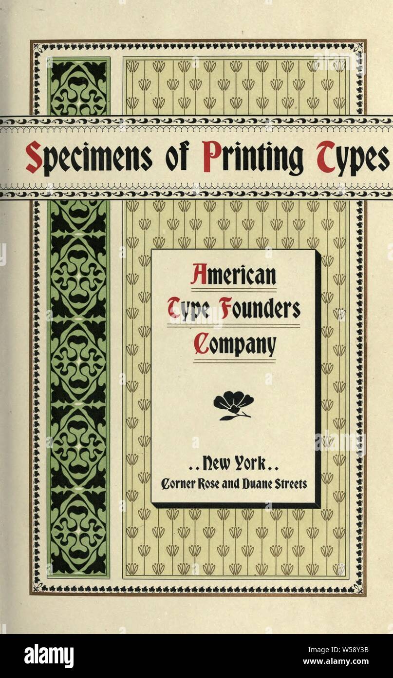 Specimens of printing types : American Type Founders Company Stock ...