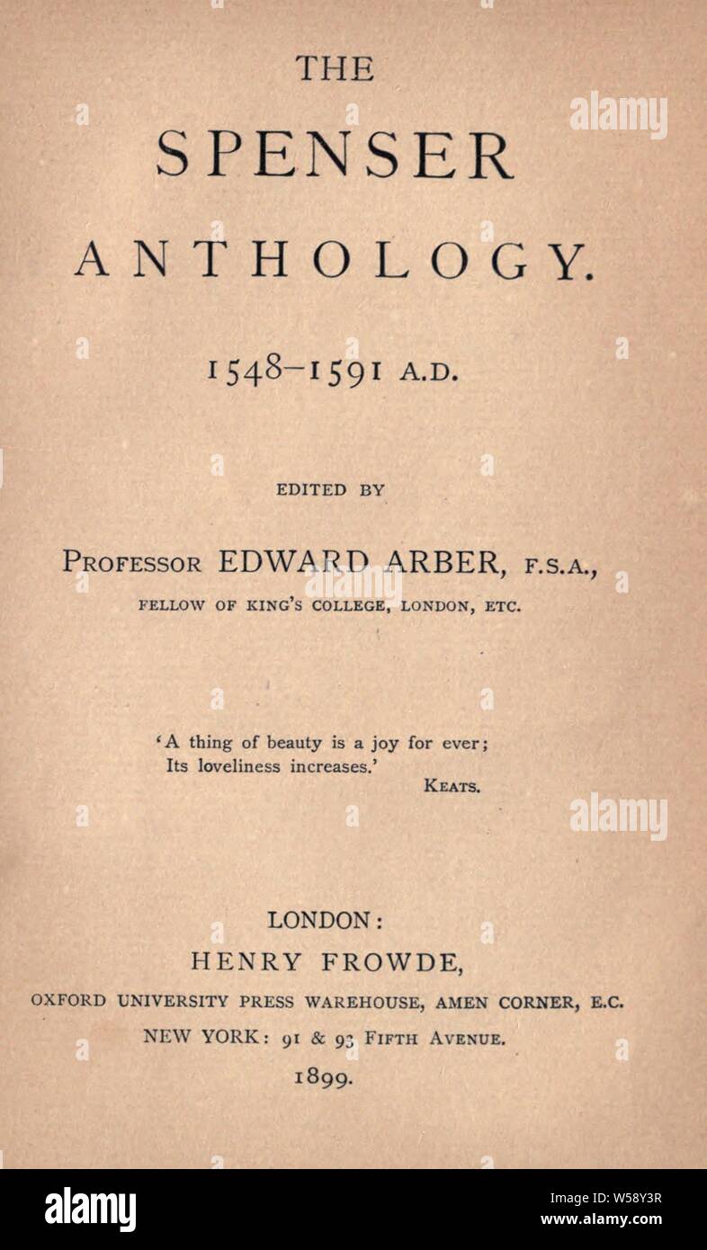 Edward spenser hi-res stock photography and images - Alamy