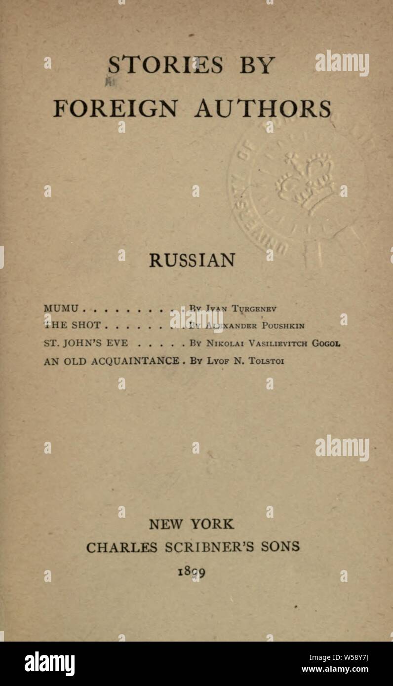 Stories by foreign authors: Russian Stock Photo - Alamy