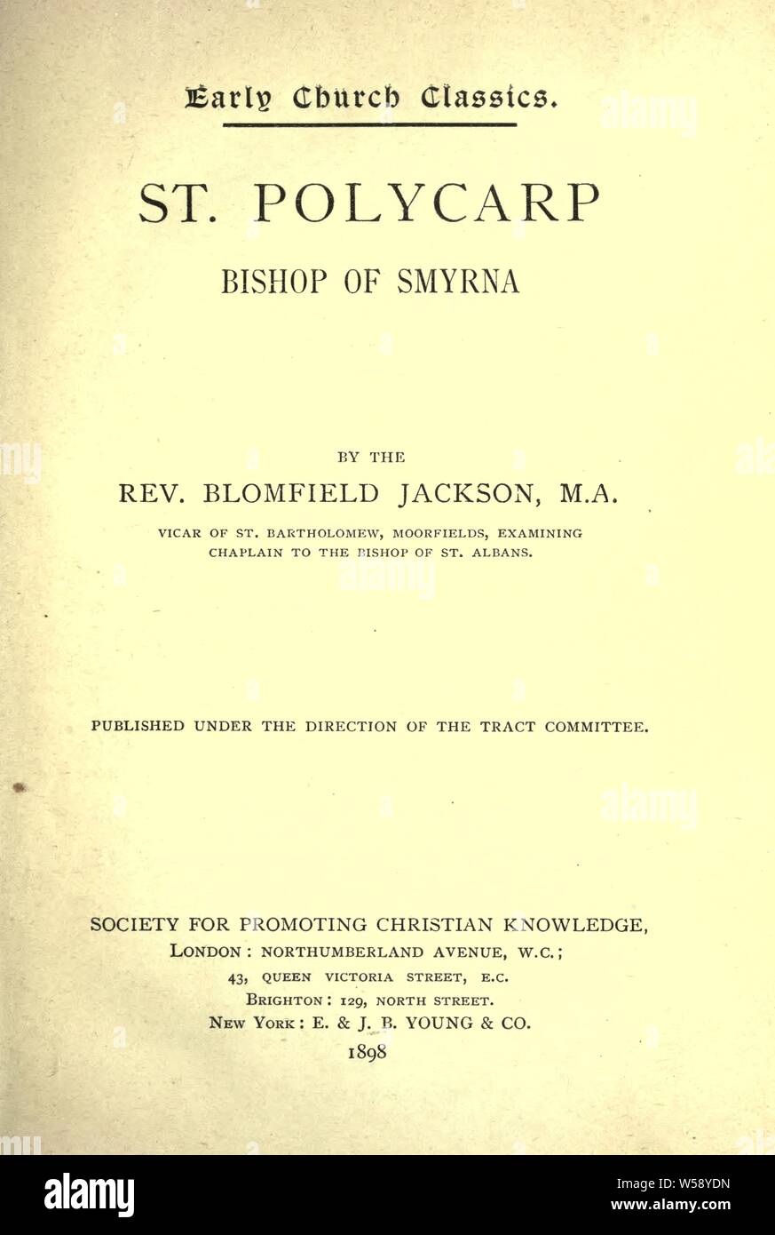 St. Polycarp, Bishop of Smyrna : Polycarp, Saint, Bishop of Smyrna ...