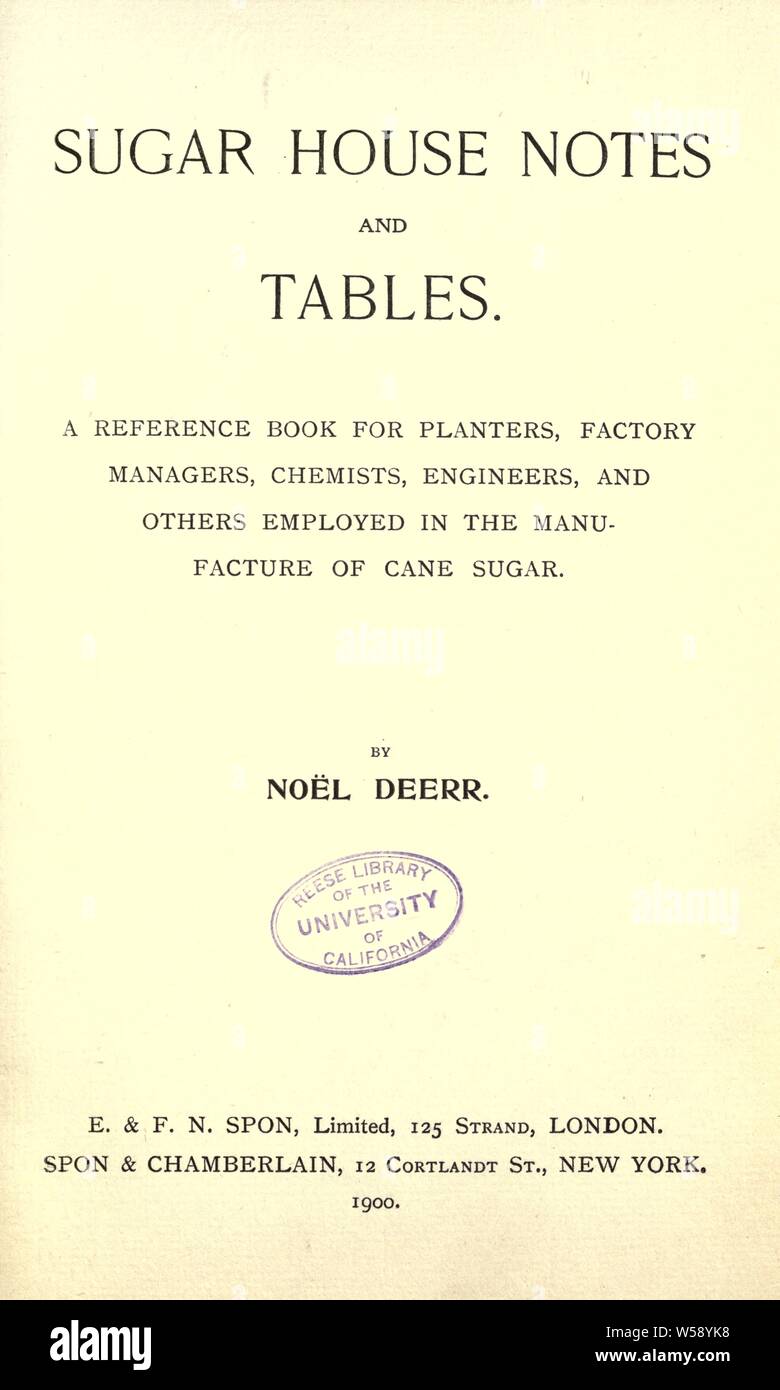 Sugar house notes and tables. A reference book for planters, factory ...