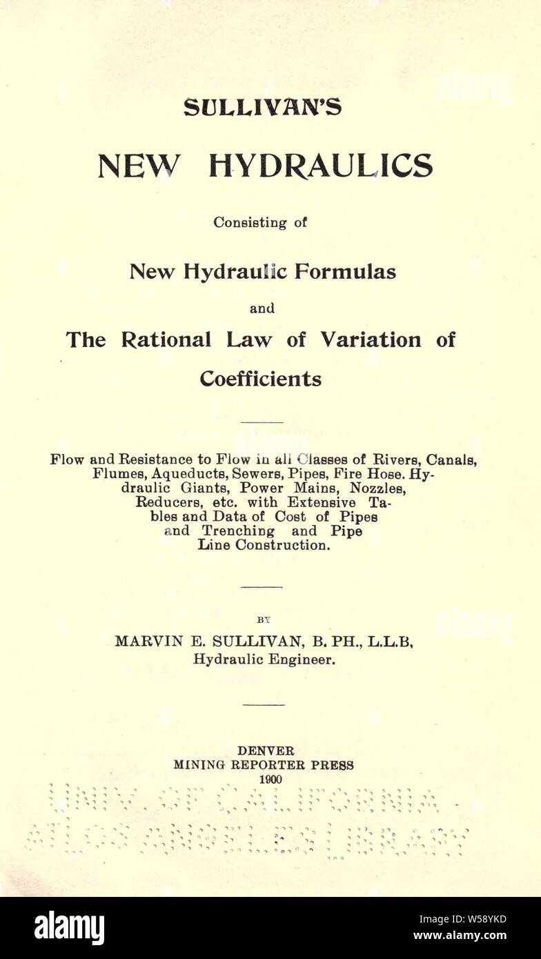 New hydraulic formulas hi-res stock photography and images - Alamy