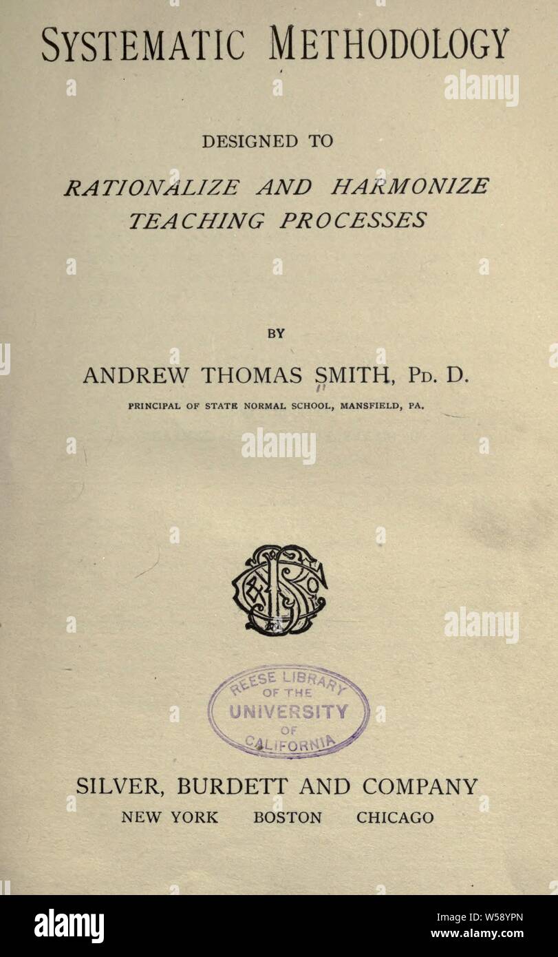 Systematic methodology, designed to rationalize and harmonize teaching ...