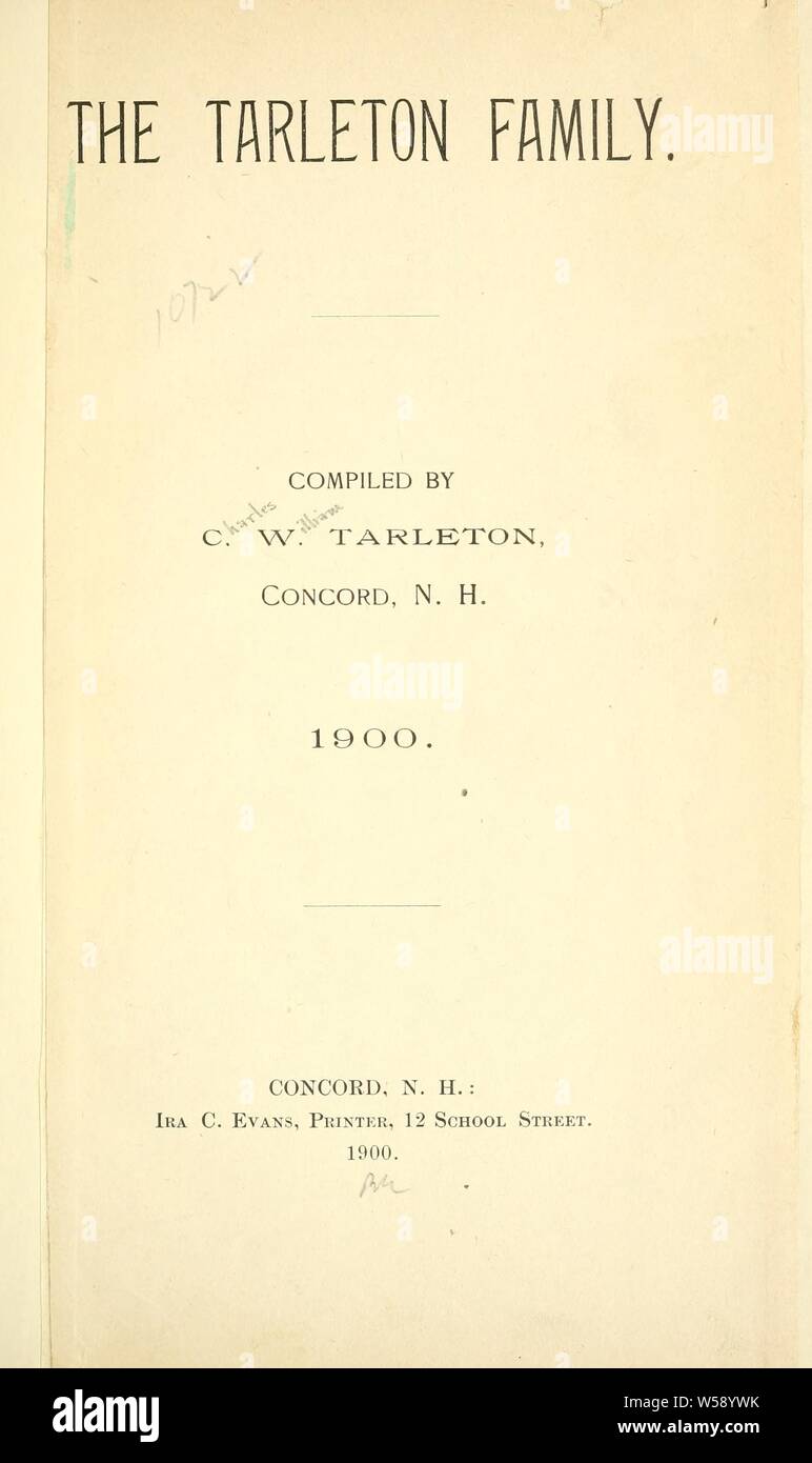 Tarleton family hi-res stock photography and images - Alamy