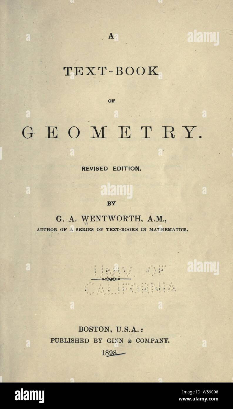 Geometry book page hi-res stock photography and images - Alamy