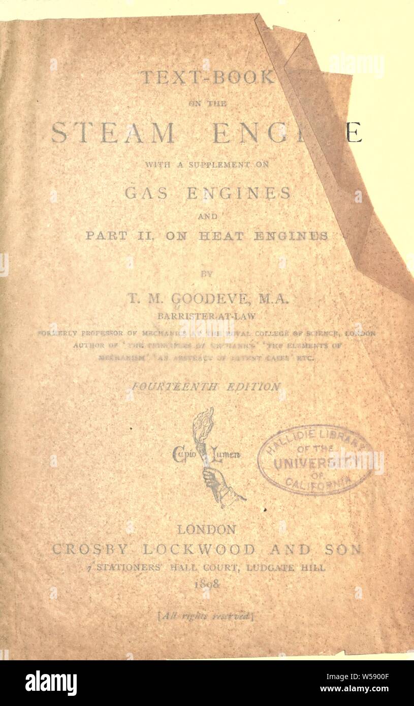 Text-book on the steam engine with a supplement on gas engines and part ...