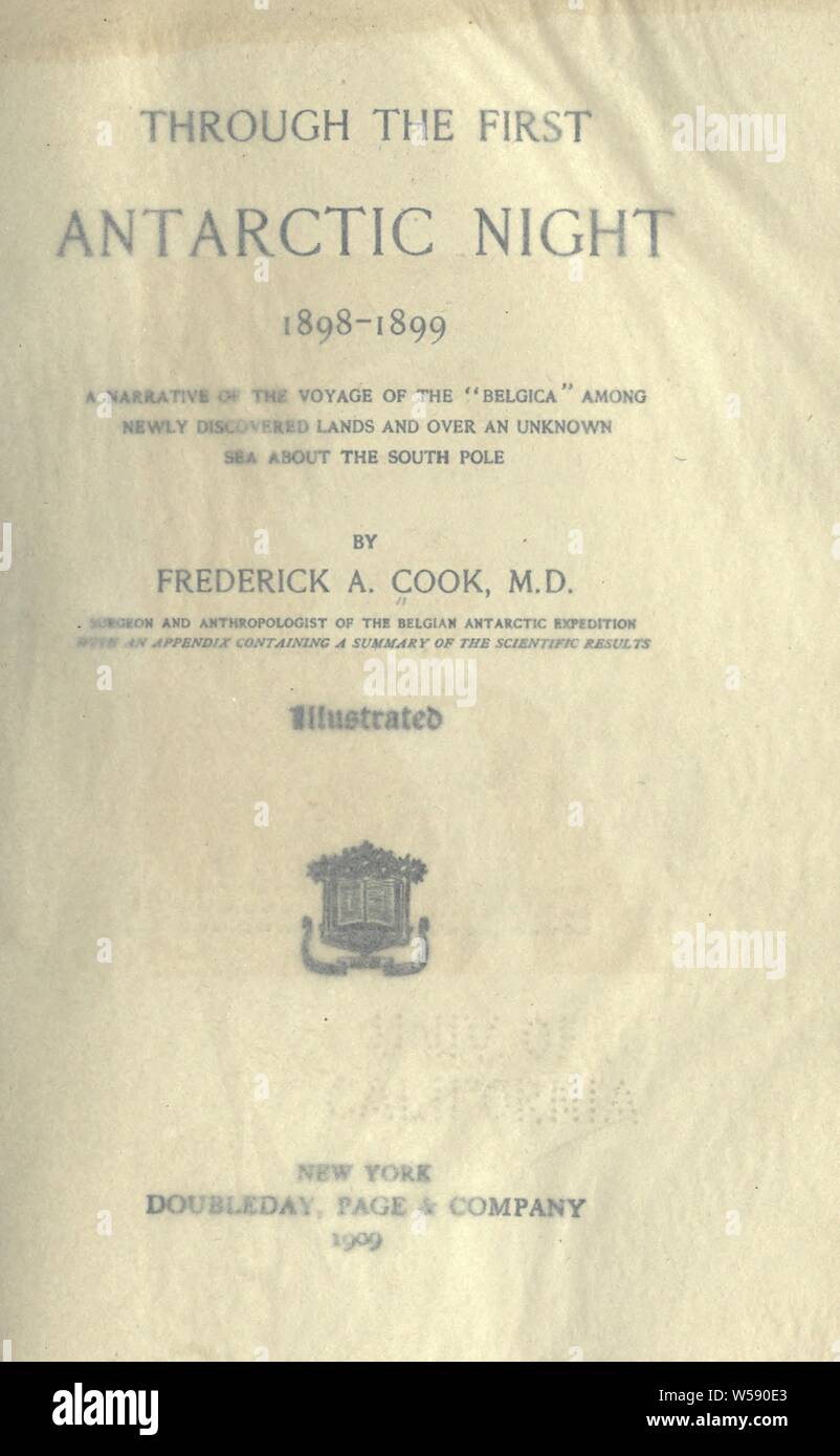 Through the first Antarctic night, 1898-1899 : a narrative of the ...