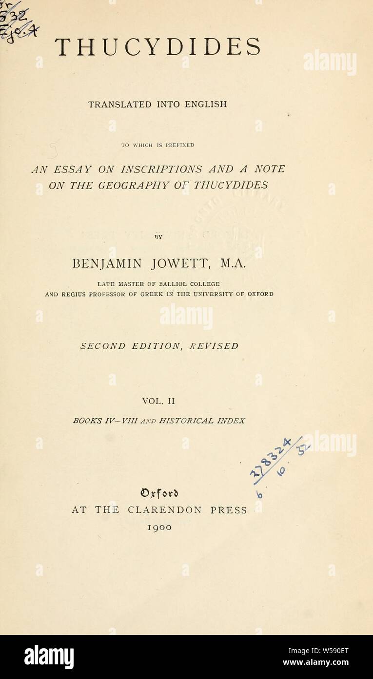 Thucydides hi-res stock photography and images - Alamy