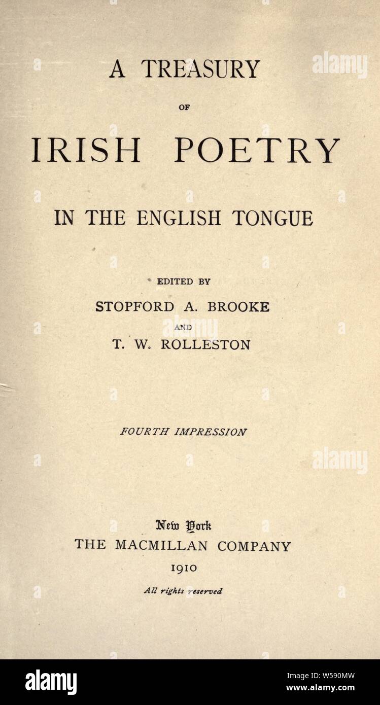 Irish poetry hi-res stock photography and images - Alamy