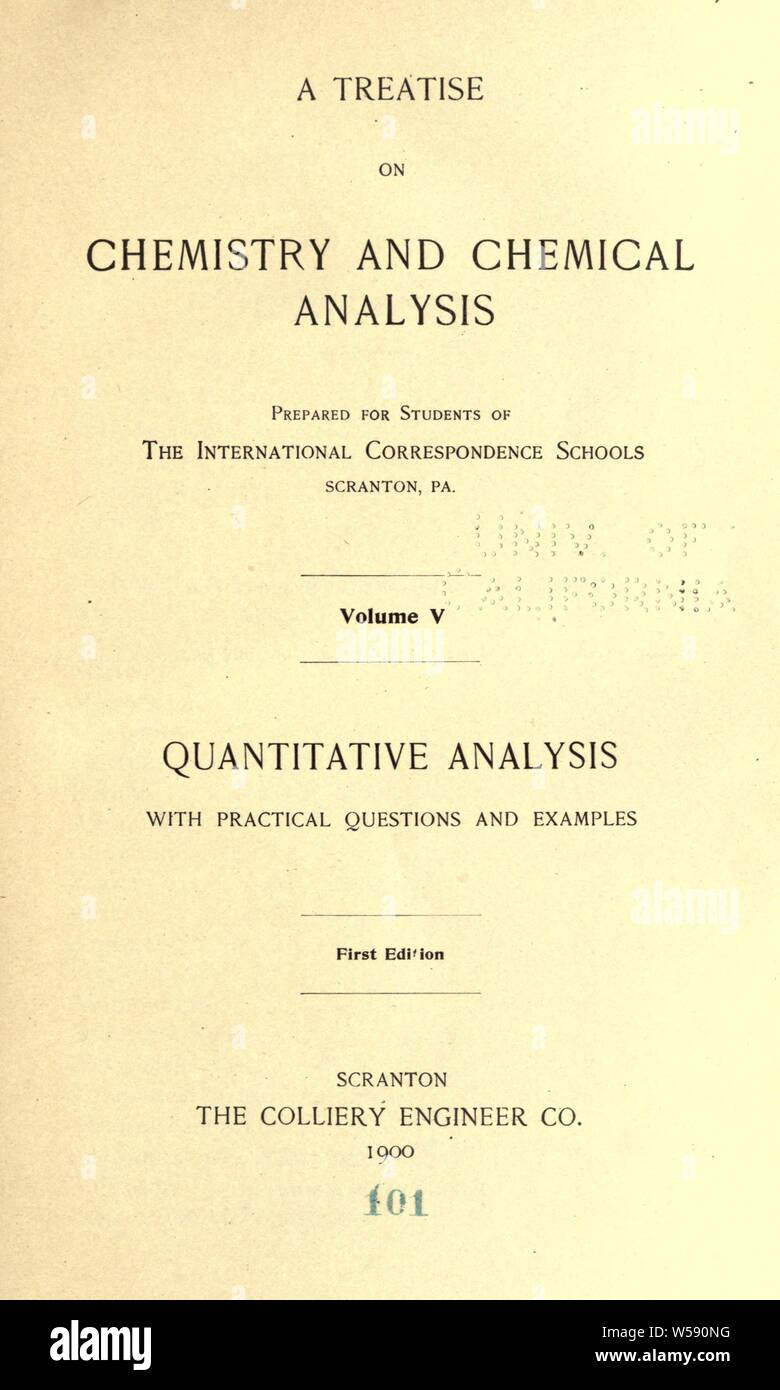 A treatise on chemistry and chemical analysis : prepared for students ...